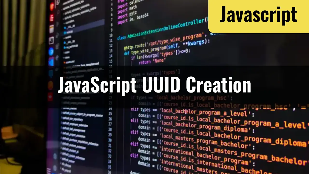 Javascript Creating Uuids Making Unique Ids Clonecoding
